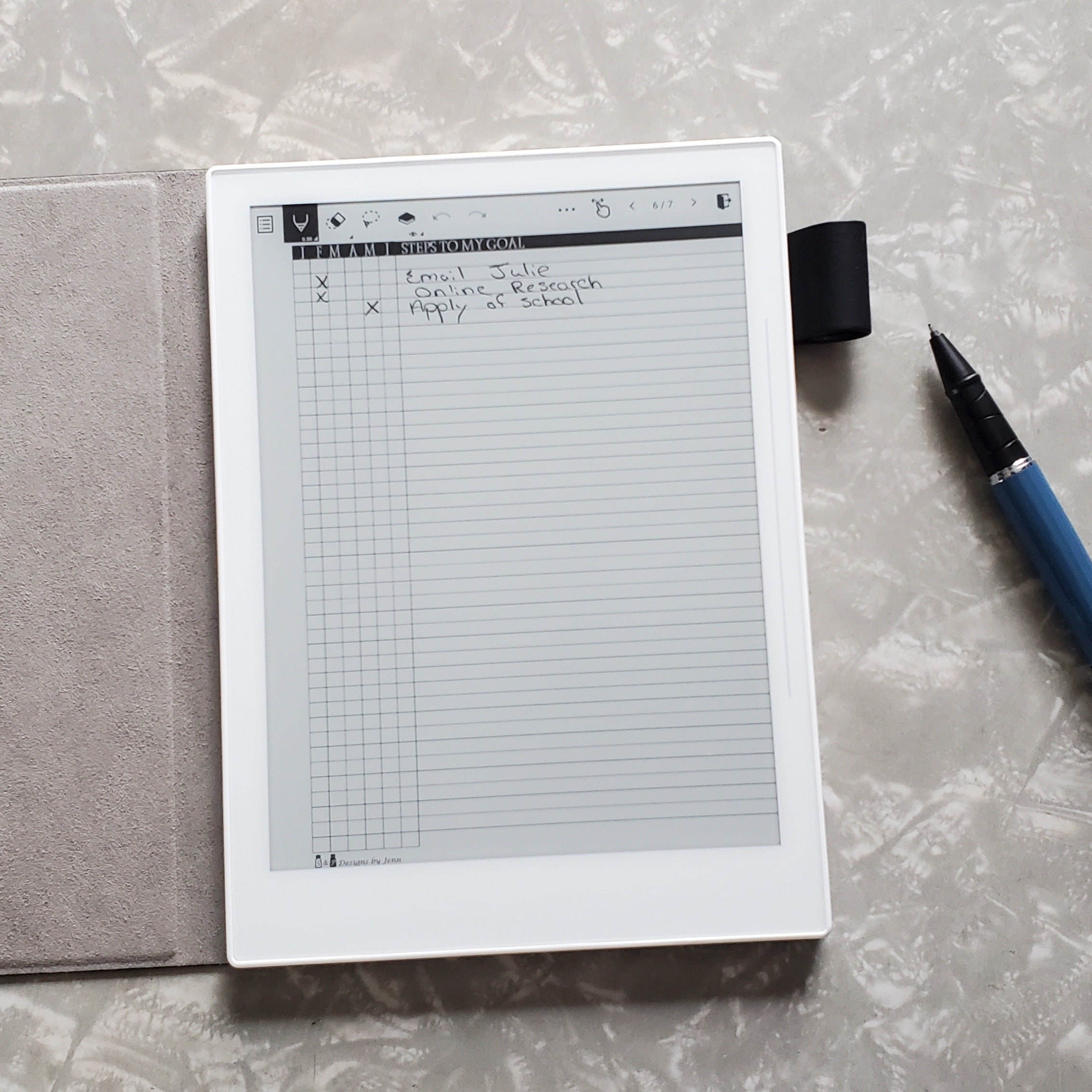 Goal Planner Template E-ink (supernote, Remarkable) - Etsy