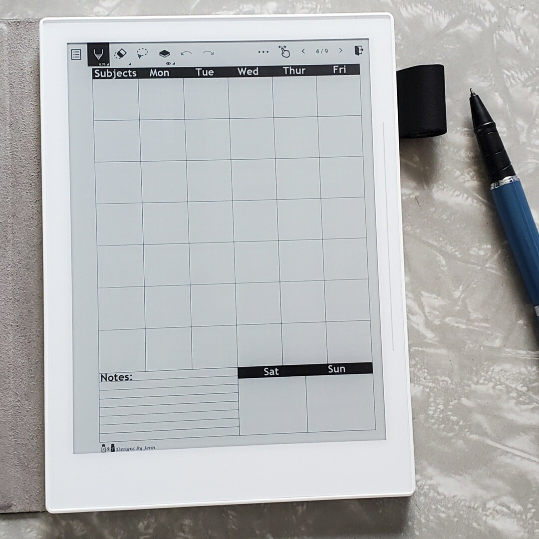 Teacher Student Template E-ink supernote, Remarkable - Etsy