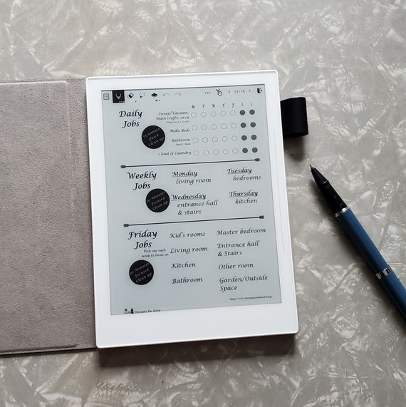 Cleaning Template E-ink supernote Remarkable - Etsy