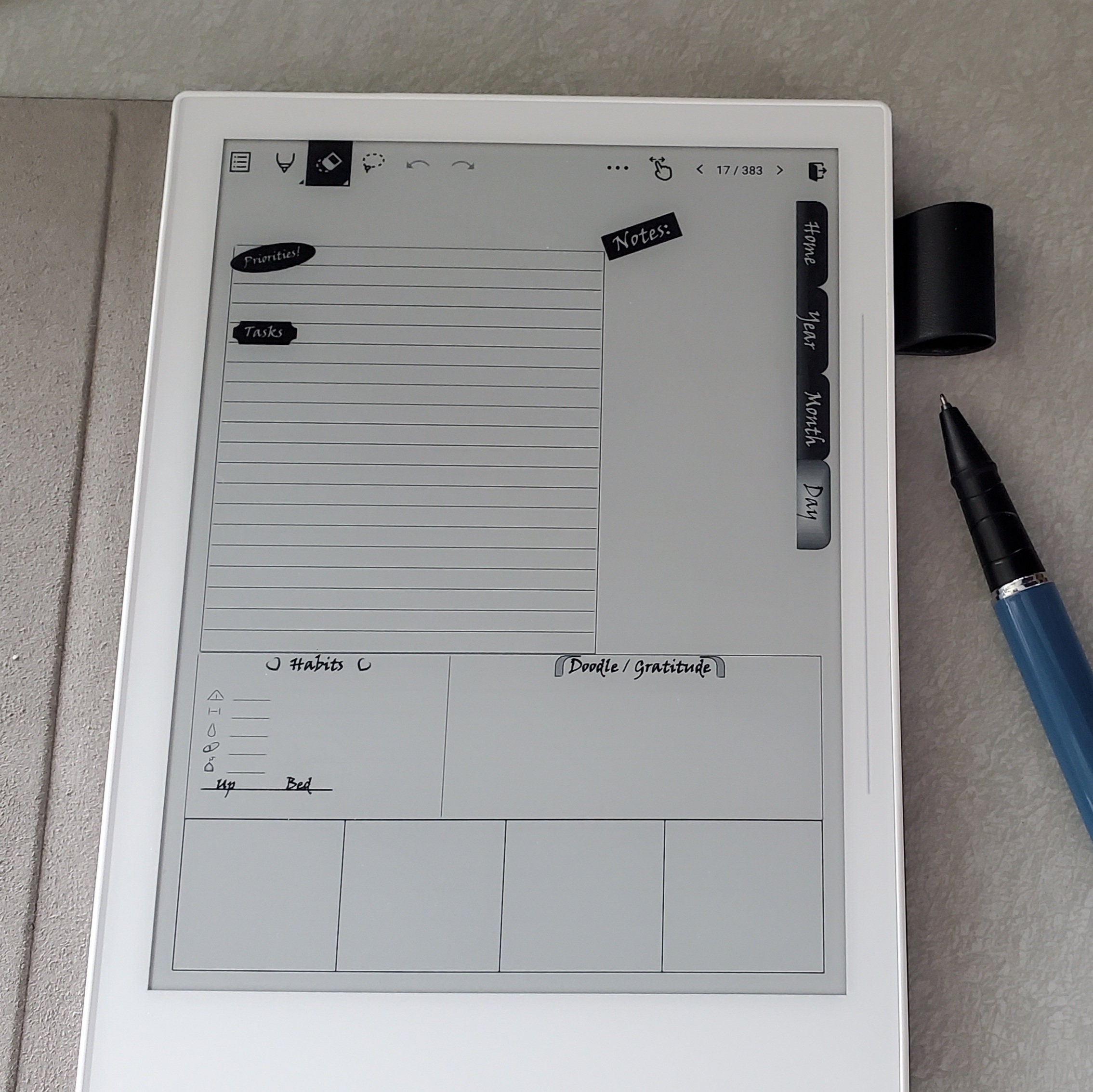 Undated Planner Hyperlinked PDF E-ink (supernote, Remarkable) - Etsy