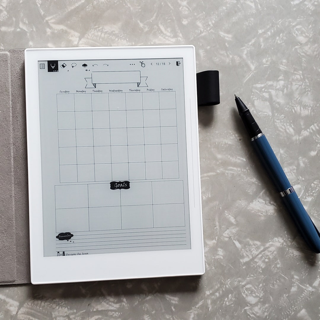 Undated Planner Template E-ink supernote, Remarkable - Etsy