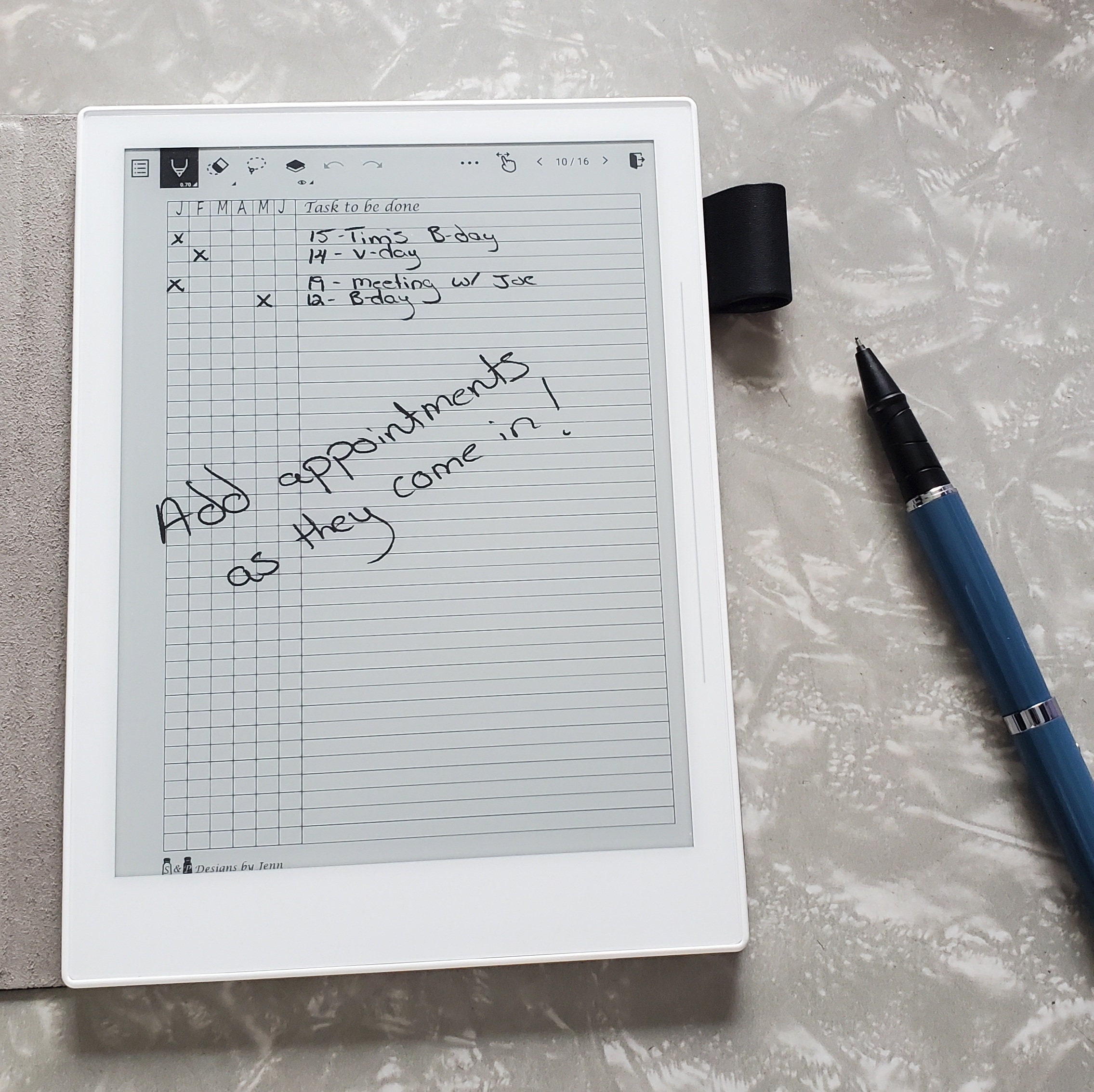 Undated Planner Template E-ink (supernote, Remarkable) - Etsy