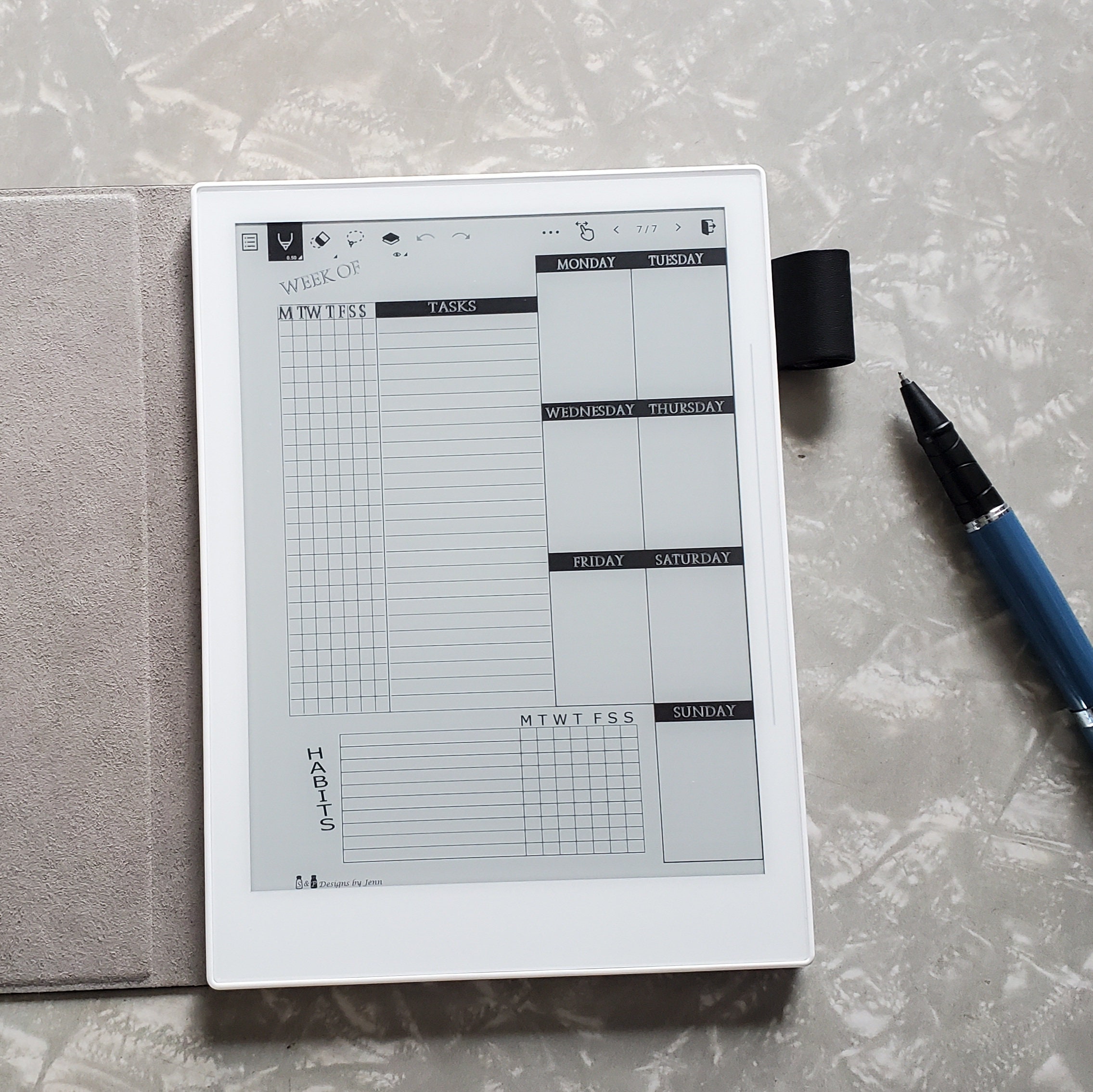 Goal Planner Template E-ink (supernote, Remarkable) - Etsy