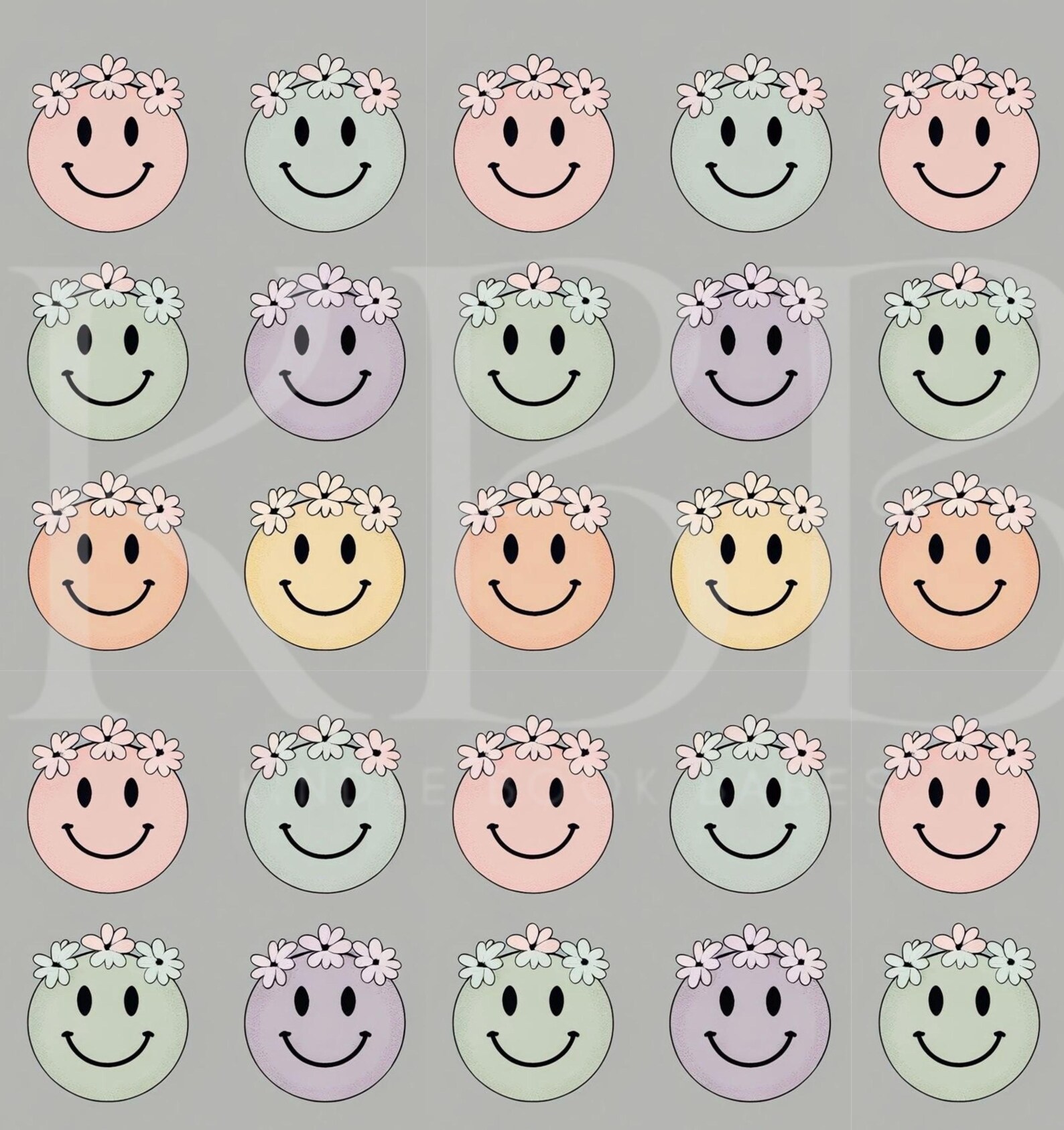 Seamless Smiley Pattern - Etsy