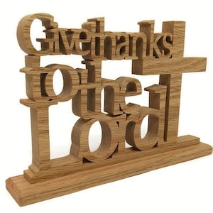 Give Thanks to the Lord Wood Bible Sign Thanksgiving Table - Etsy