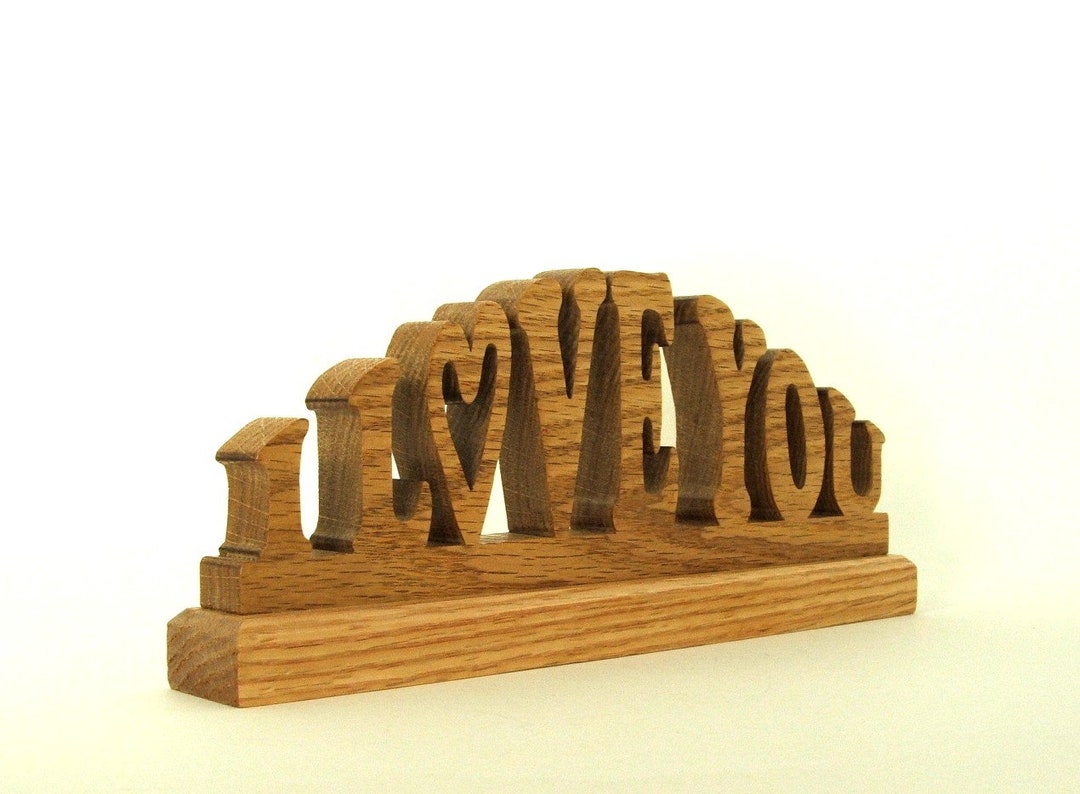 I LOVE YOU Wood Sign Ready for Your Desk or Shelf - Etsy