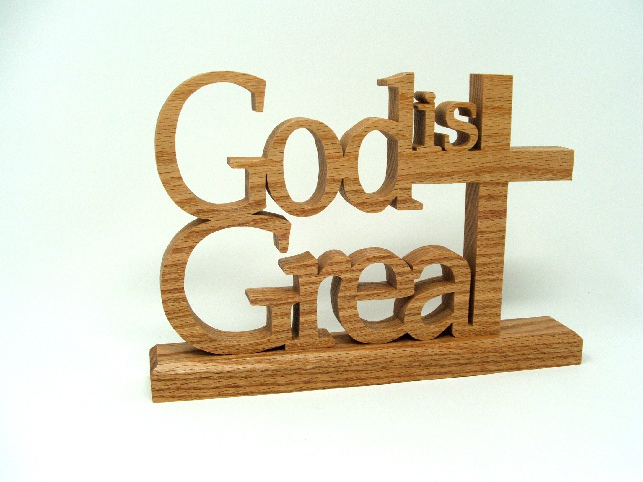 God is Great wood art Christian sign for desk shelf of | Etsy