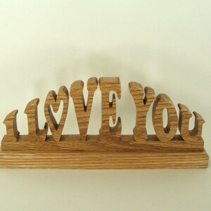 I LOVE YOU Wood Sign Ready for Your Desk or Shelf - Etsy