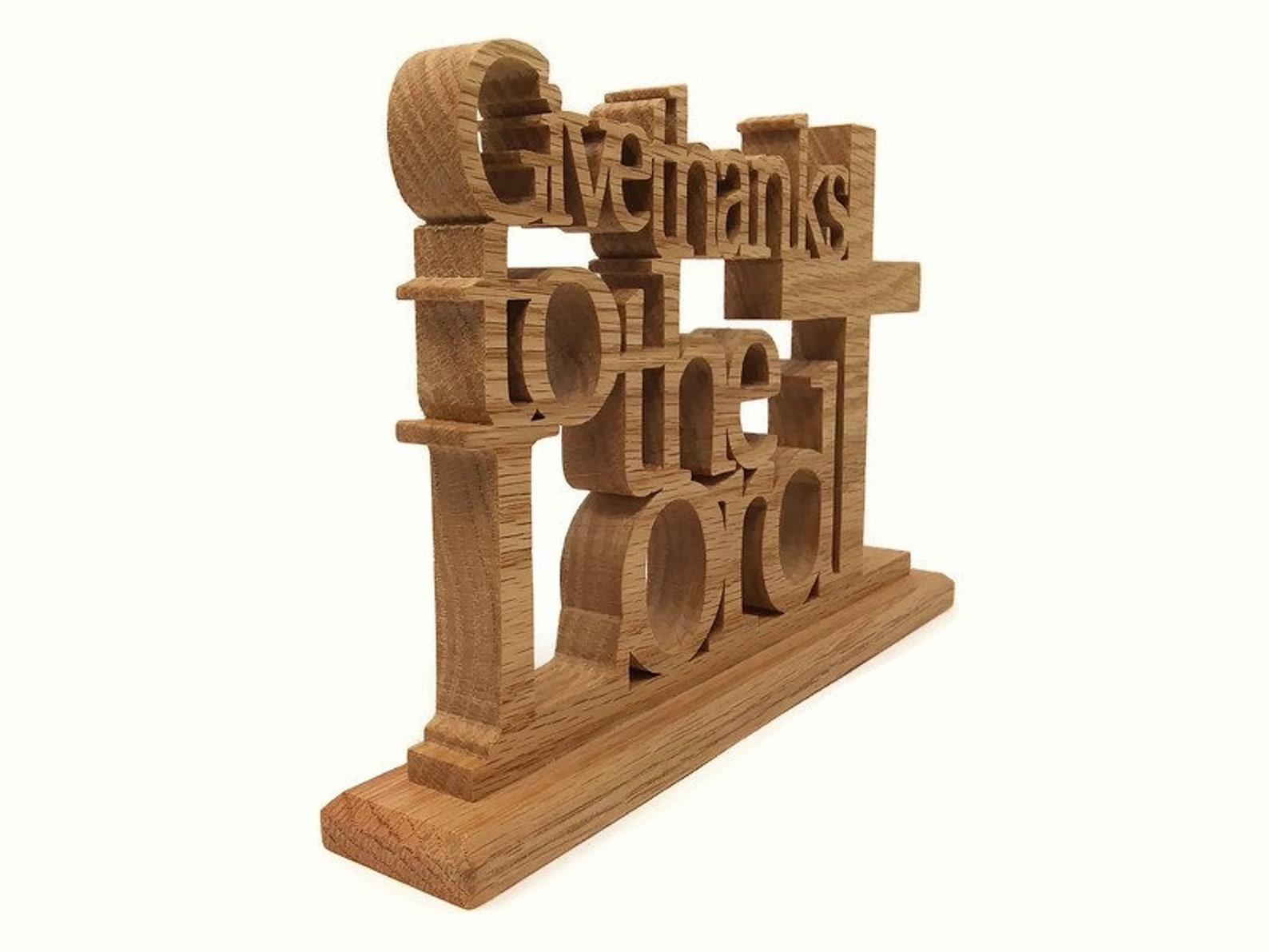Give Thanks to the Lord Wood Bible Sign Thanksgiving Table - Etsy