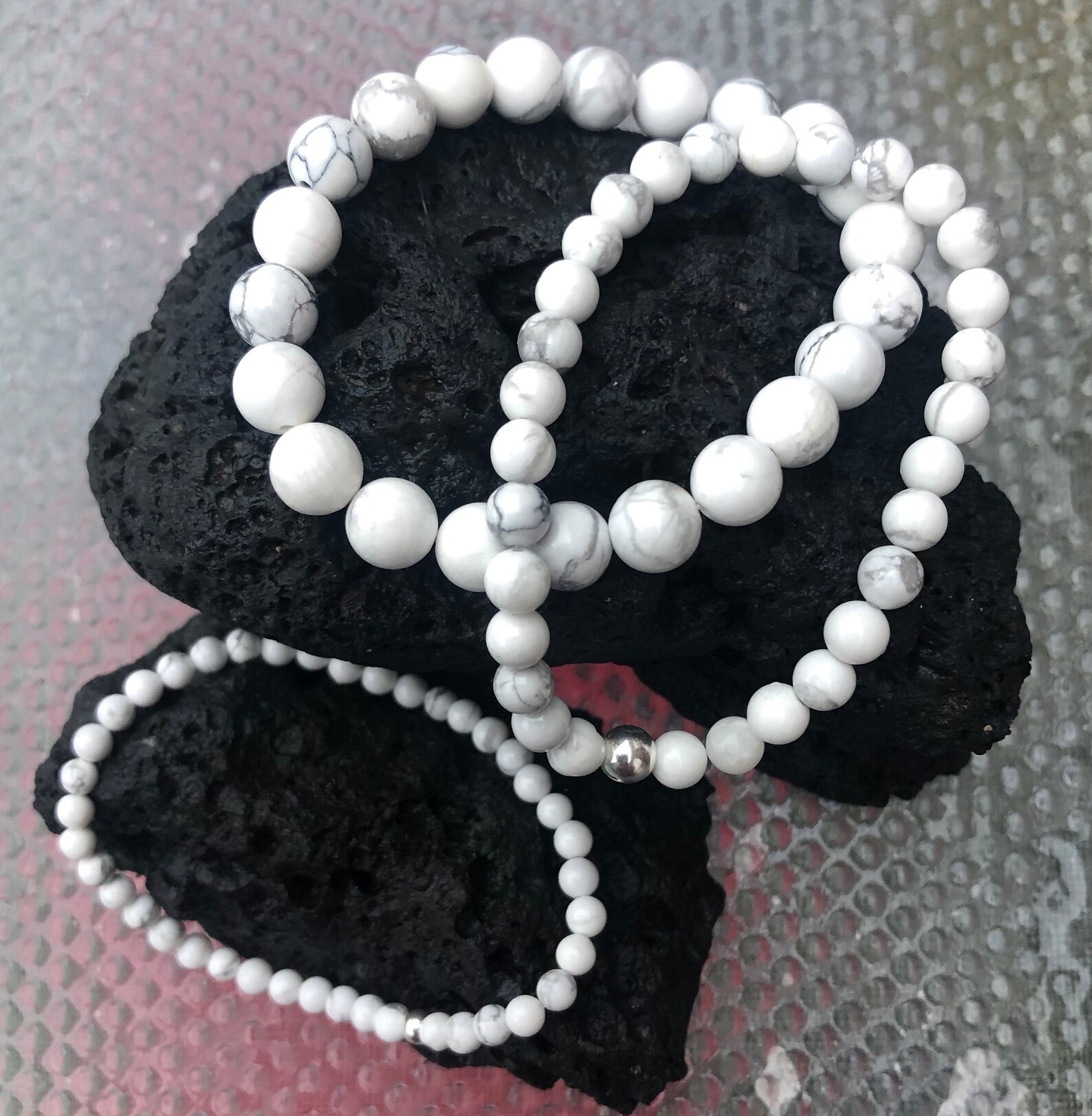 Howlite Gemstone Healing Bead Bracelet - Etsy