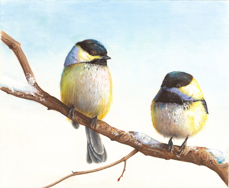 Chickadee Print, Forest Print, Chickadee Wall Art, Bird Poster ...