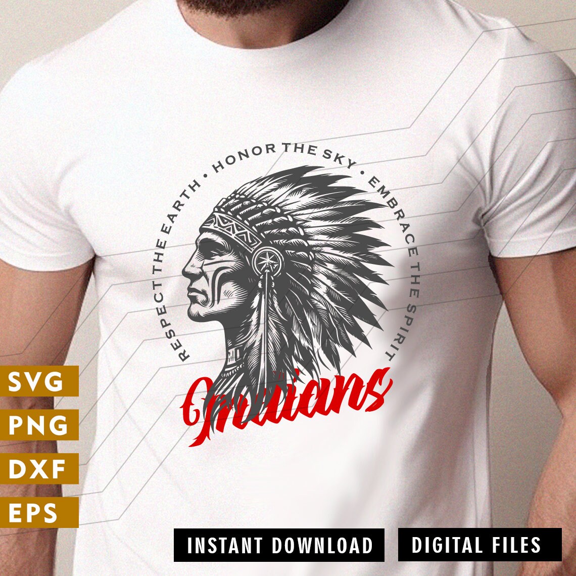 Indian Chief SVG Native Americans Set of 7 Printable Files - Etsy