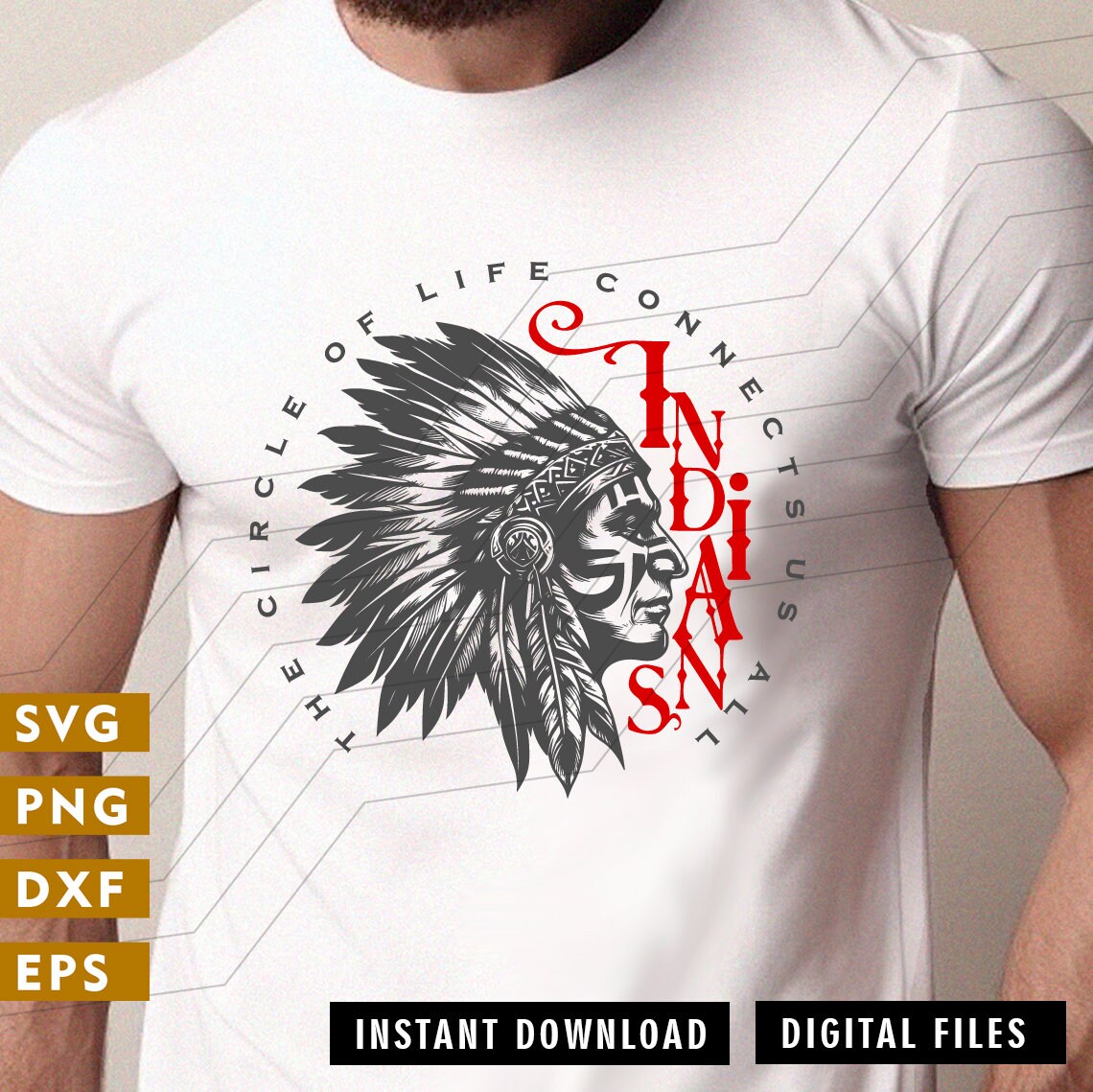 Indian Chief SVG Native Americans Set of 7 Printable Files - Etsy