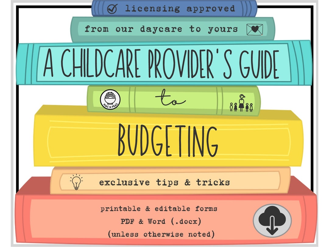 Daycare Budgeting Bundle - Editable Word & PDF | A Childcare Provider's ...