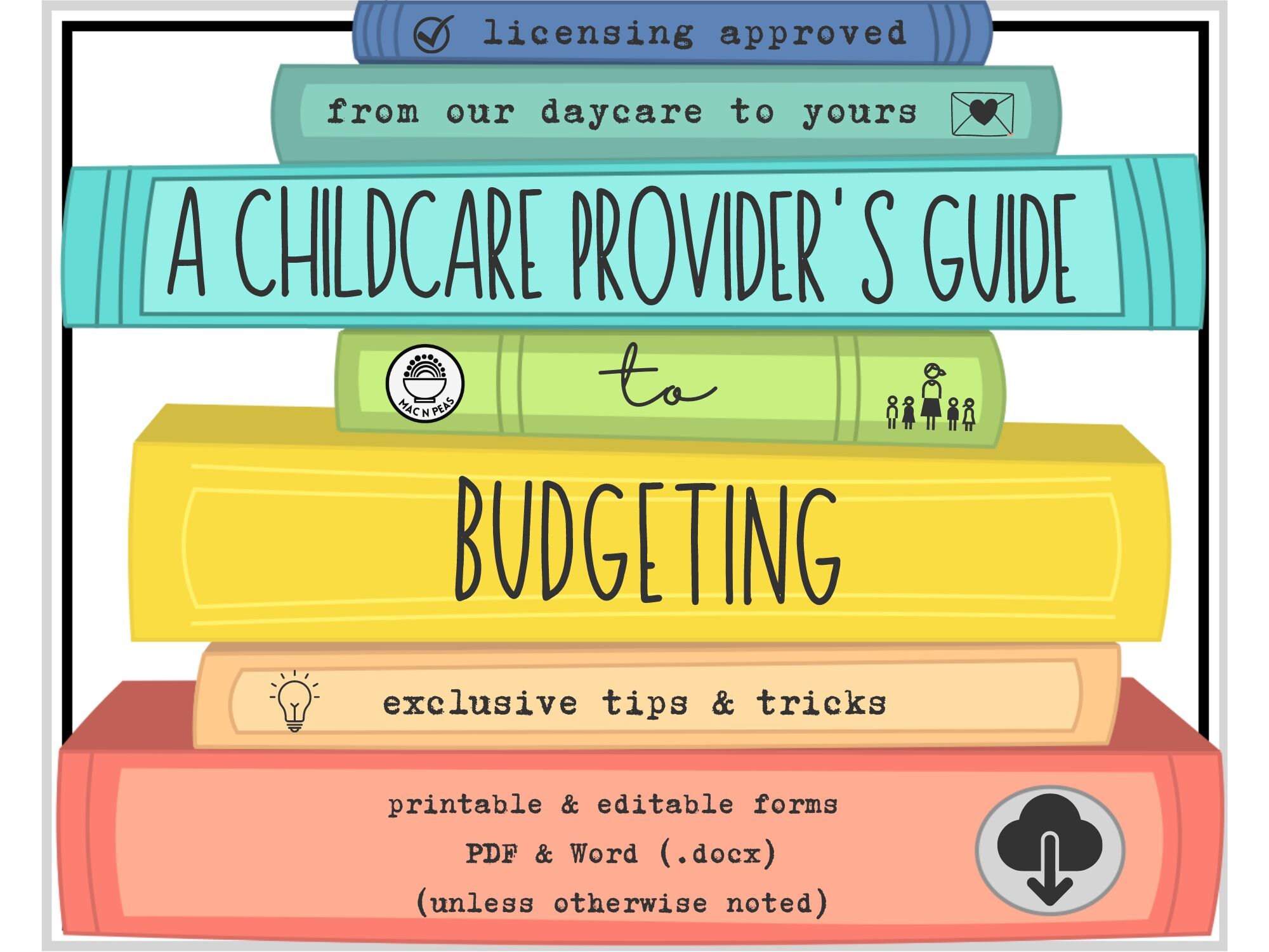 Daycare Budgeting Bundle - Editable Word & PDF | A Childcare Provider's ...