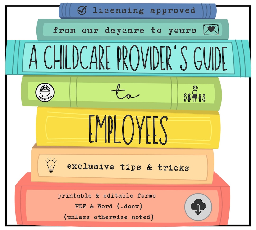 Daycare Employee Bundle - PDF & Editable Word | A Childcare Provider's ...