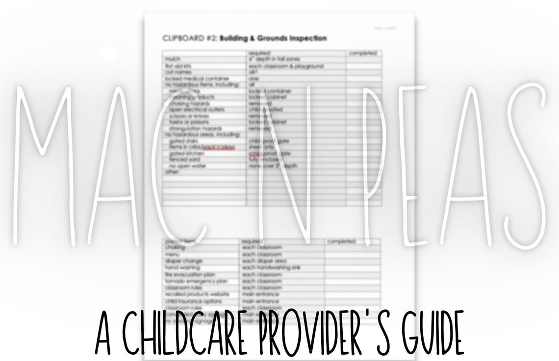 Daycare Licensing Compliance Guide – Checklists and Tips (PDF and Word ...