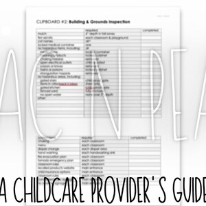 Daycare Licensing Compliance - PDF & Editable Word | A Childcare ...