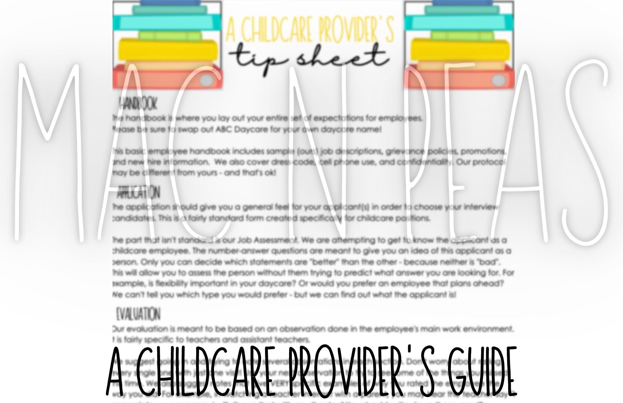 Daycare Employee Bundle - PDF & Editable Word | A Childcare Provider's ...