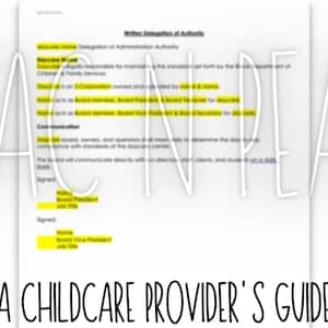 Daycare Licensing Compliance - PDF & Editable Word | A Childcare ...