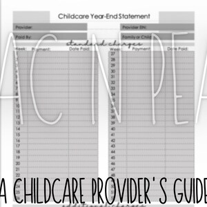 Daycare Budgeting Bundle - Editable Word & PDF | A Childcare Provider's ...
