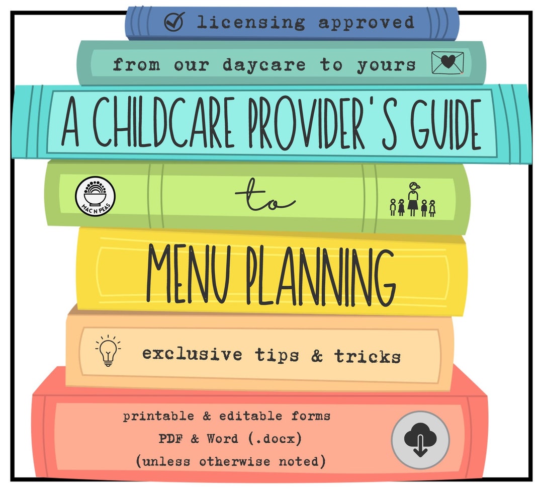 Daycare Menu Bundle (under 500/month!) | CACFP Approved! | A Childcare ...