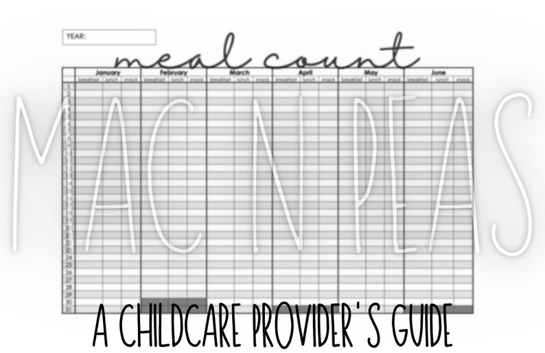 Daycare Menu Bundle (under 500/month!) | CACFP Approved! | A Childcare ...
