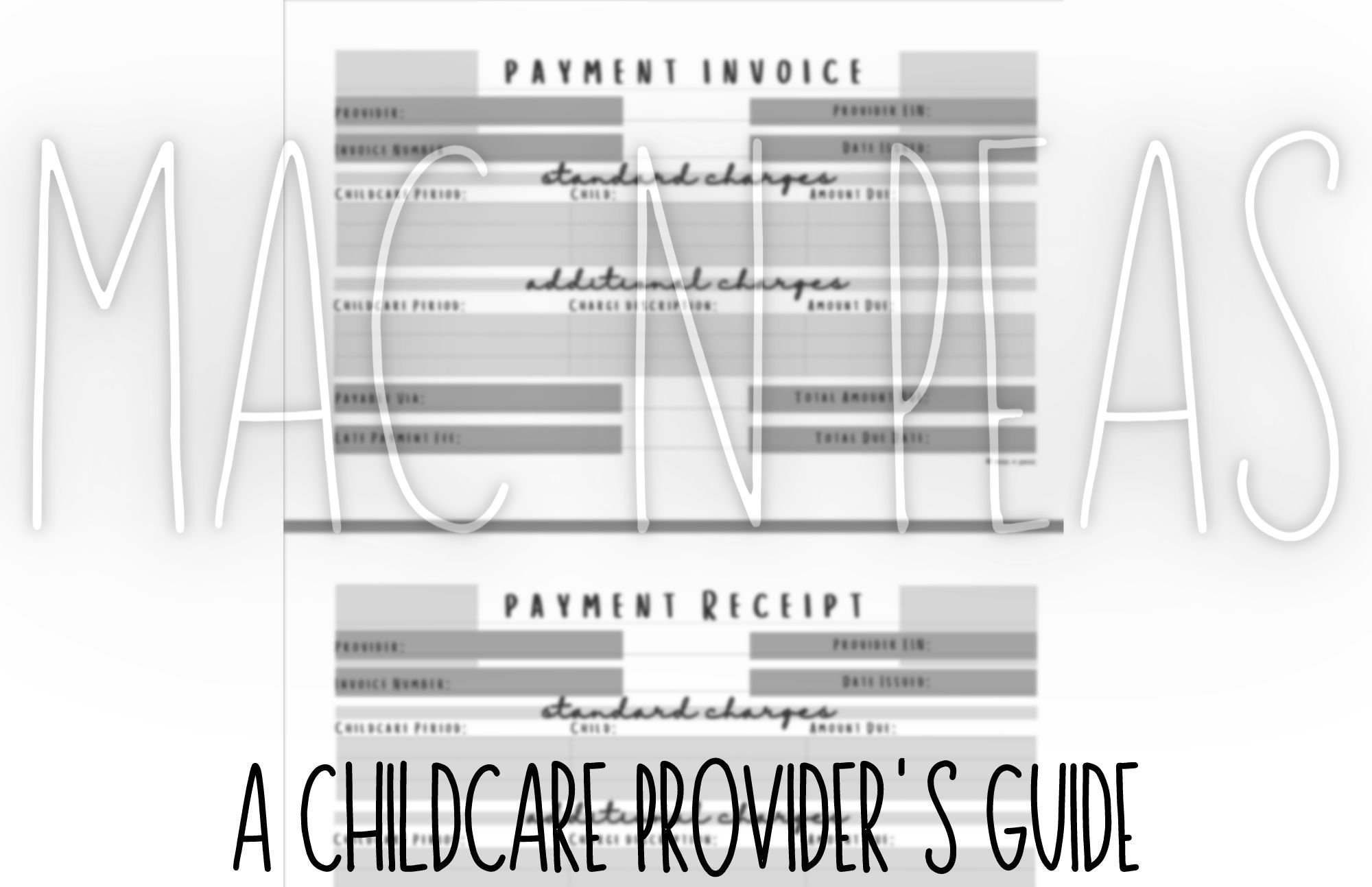 Daycare Budgeting Bundle - Editable Word & PDF | A Childcare Provider's ...