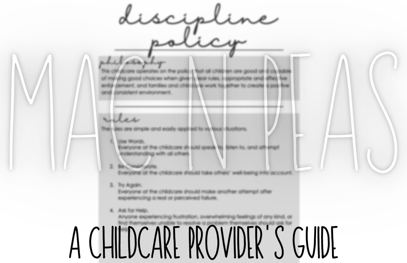 Daycare Discipline Policy - PDF & Editable Word | A Childcare Provider ...