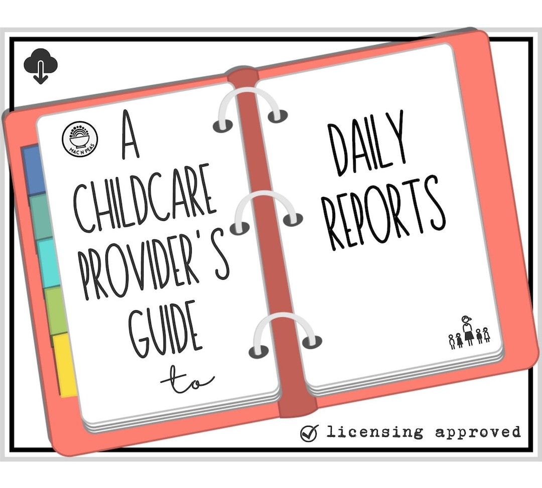 Daycare Daily Reports: Infant, Toddler, & Preschool - PDF | A Childcare ...
