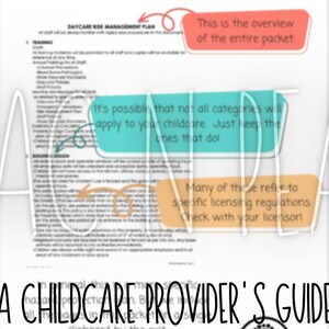 Daycare Emergency Plan Bundle - PDF & Editable Word | A Childcare ...