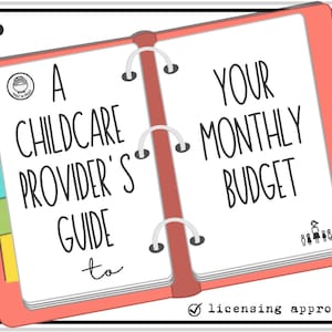 Daycare Monthly Budget - PDF & Editable Word | A Childcare Provider's ...