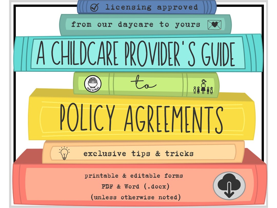 Daycare Policy Agreement Bundle - PDF & Editable Word | A Childcare ...