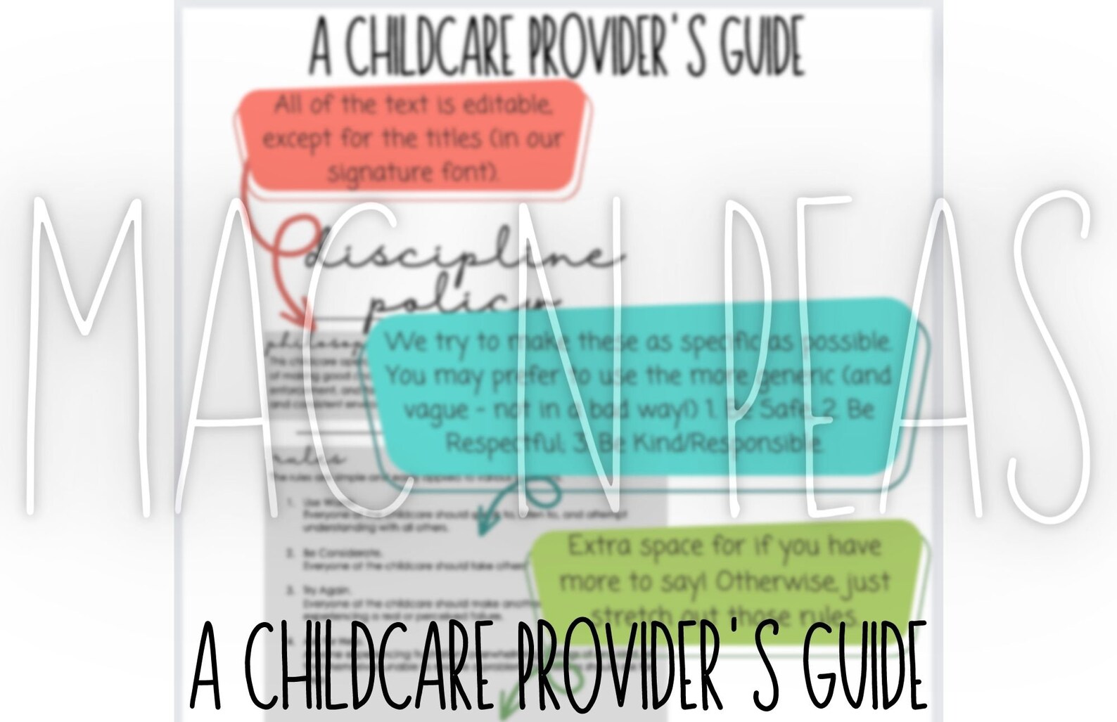 Daycare Discipline Policy - PDF & Editable Word | A Childcare Provider ...