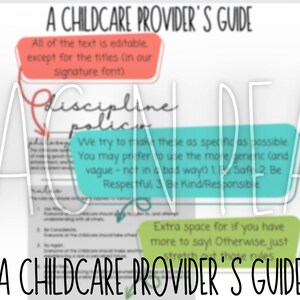 Daycare Discipline Policy Template – Editable and Licensing Approved ...