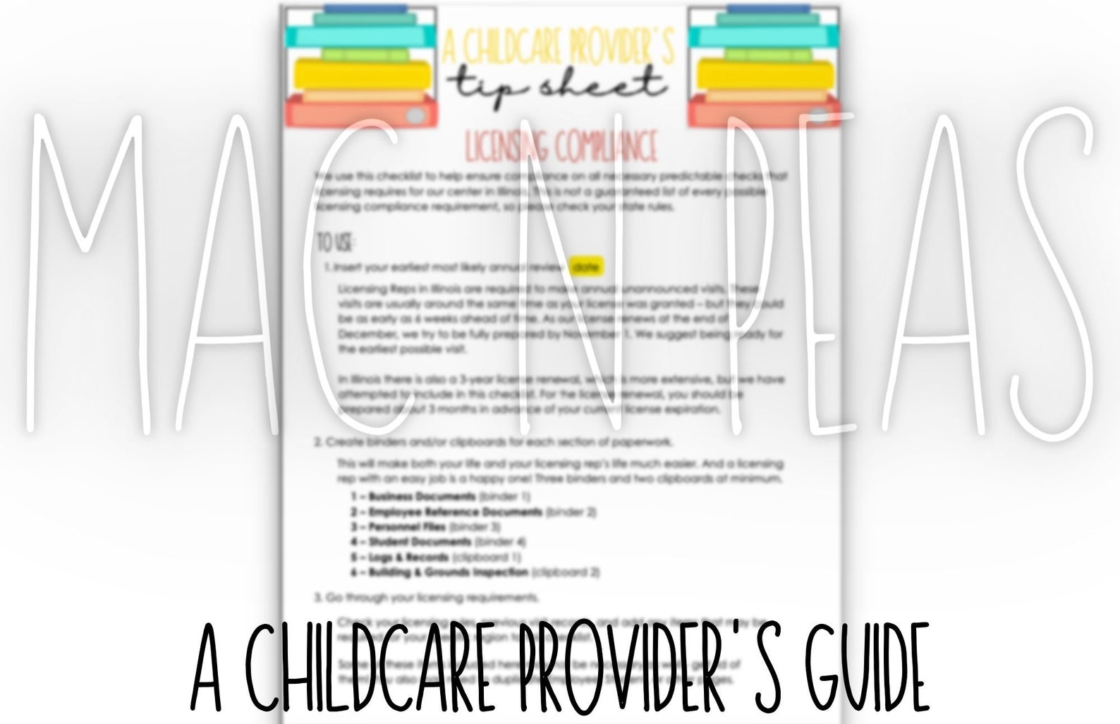 Daycare Licensing Compliance Guide – Checklists and Tips (PDF and Word ...