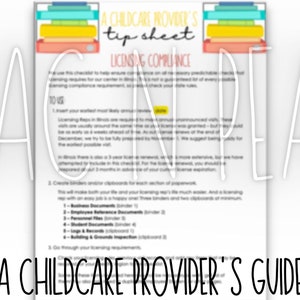 Daycare Licensing Compliance - PDF & Editable Word | A Childcare ...