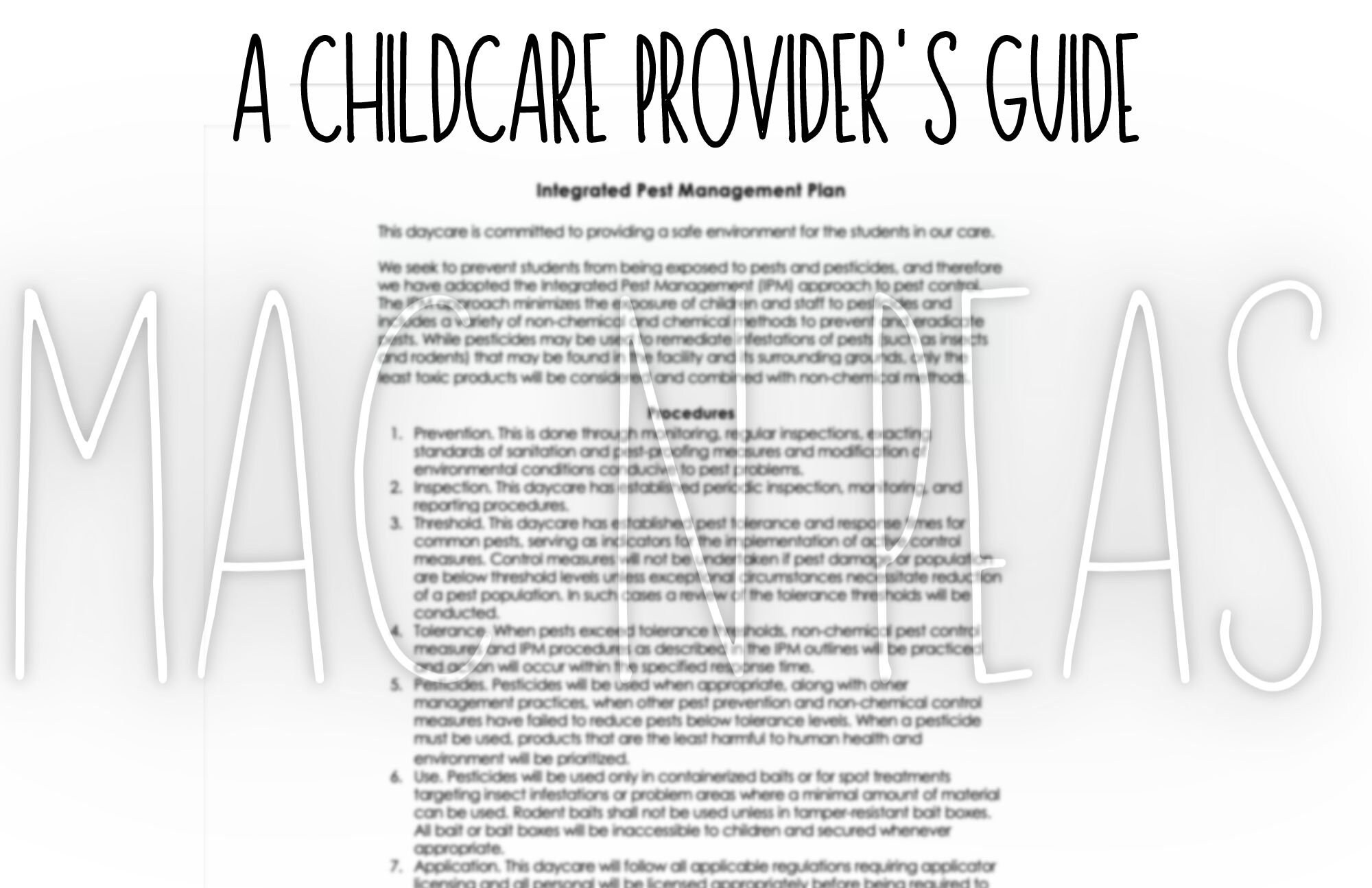 Daycare Emergency Plan Bundle - PDF & Editable Word | A Childcare ...