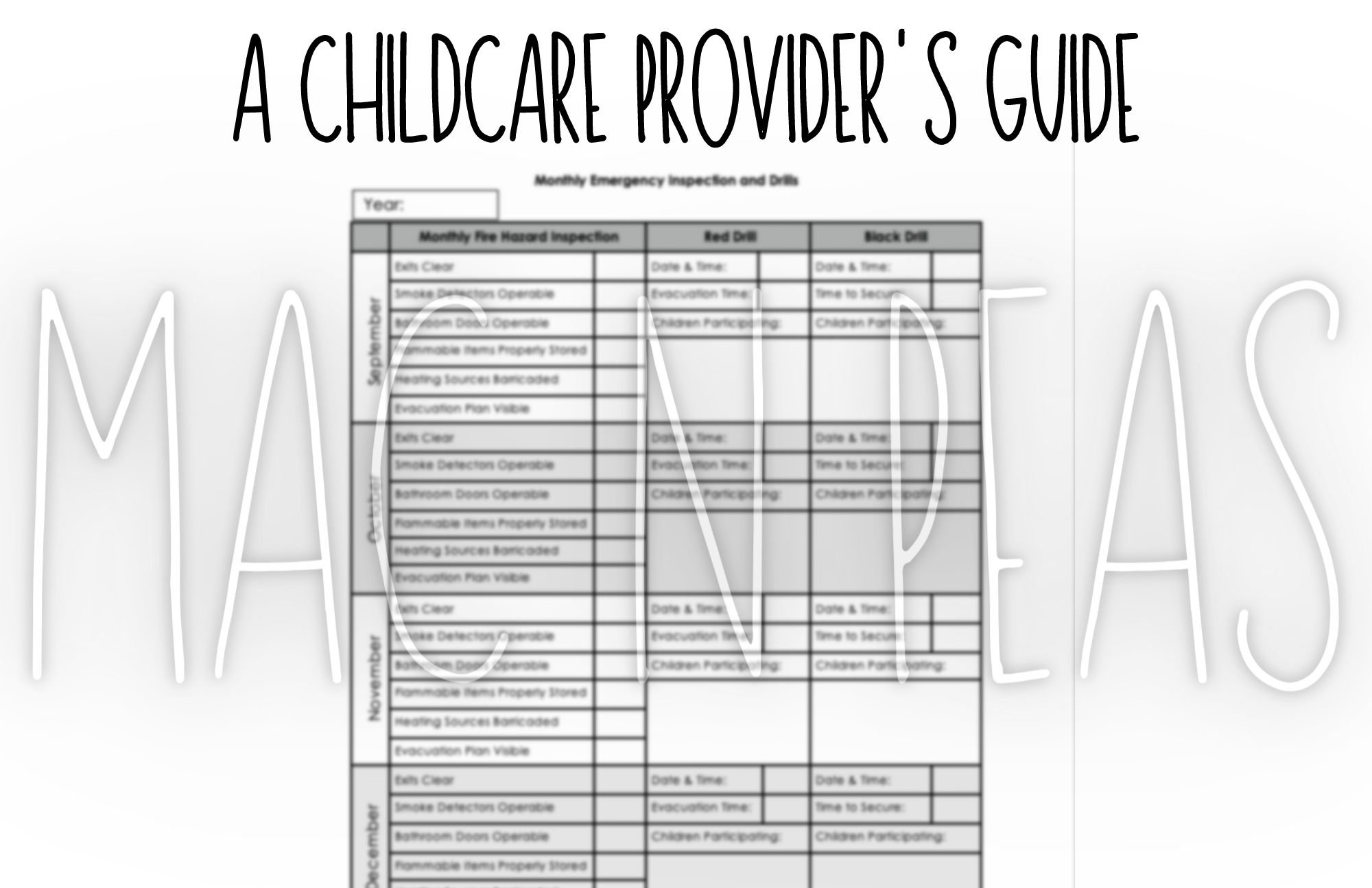 Daycare Emergency Plan Bundle - PDF & Editable Word | A Childcare ...