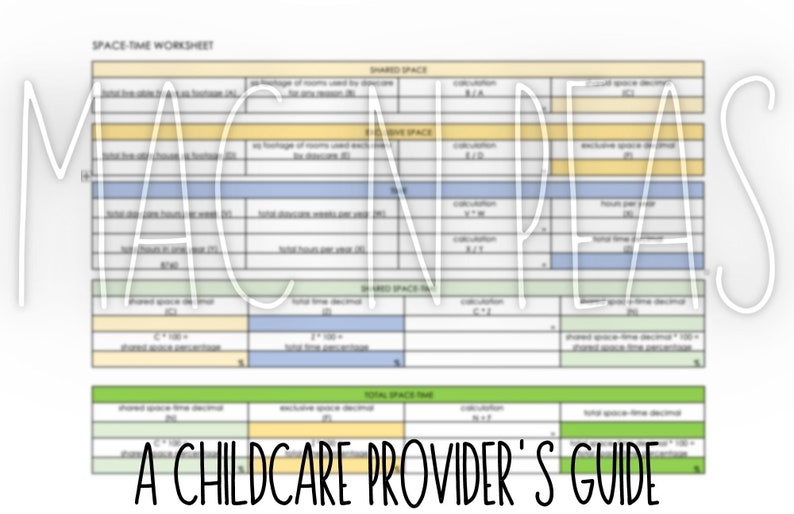 Daycare Budgeting Bundle - Editable Word & PDF | A Childcare Provider's ...