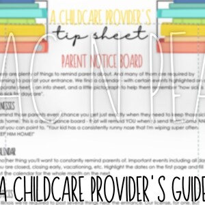 Daycare Parent Notice Board and Illness Poster – Editable Templates ...