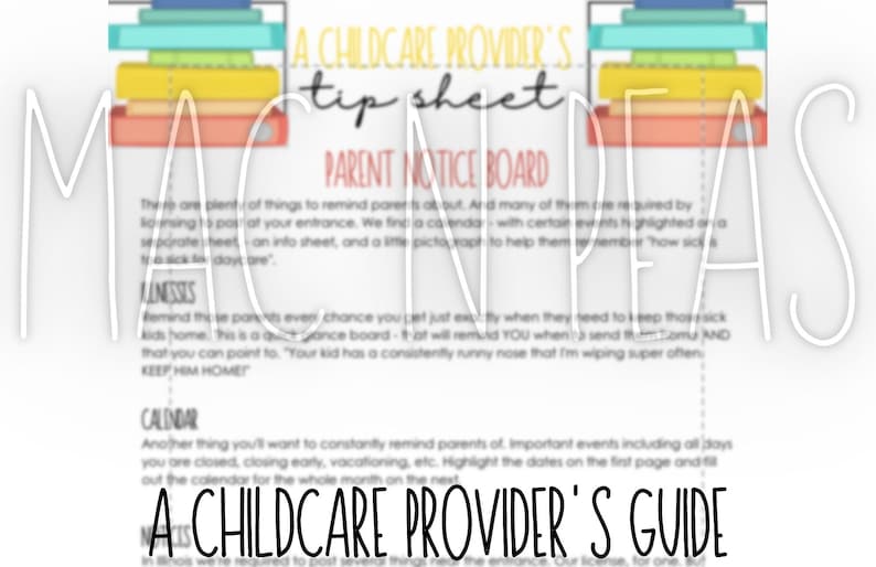Daycare Parent Notice Board + Illness Poster Bundle - PDF & Editable ...