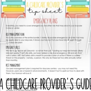 Daycare Emergency Plan Bundle - PDF & Editable Word | A Childcare ...
