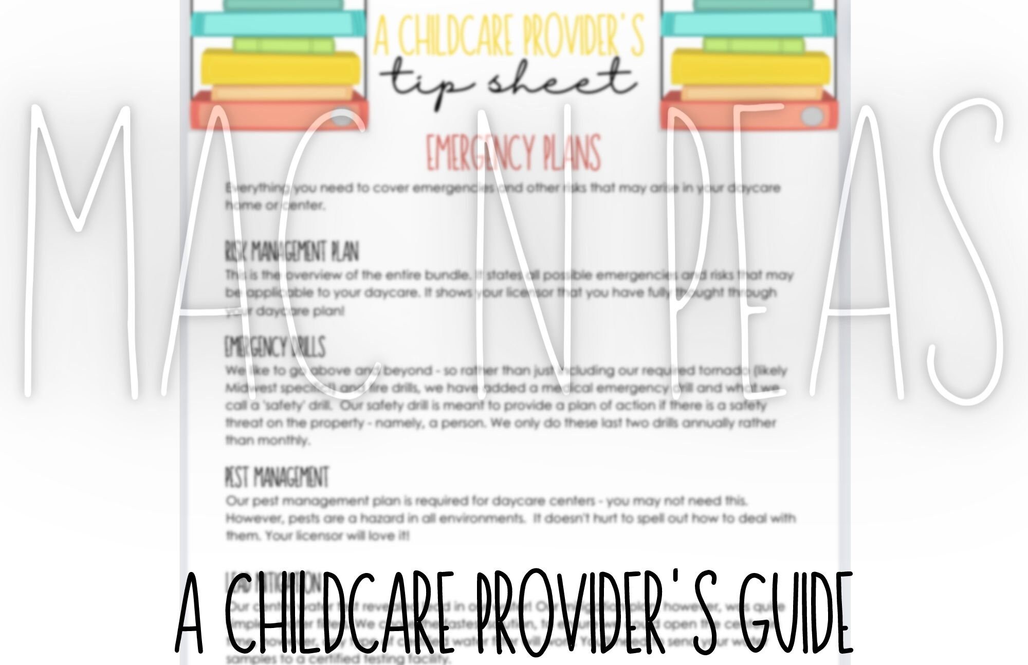 Daycare Emergency Plan Bundle - PDF & Editable Word | A Childcare ...