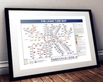 The Arsenal Tube Map | Etsy UK