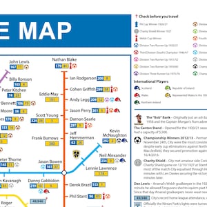 The Cardiff City Tube Map - Etsy