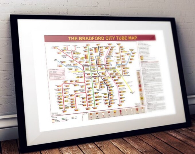 The Leeds United Tube Map - Etsy UK