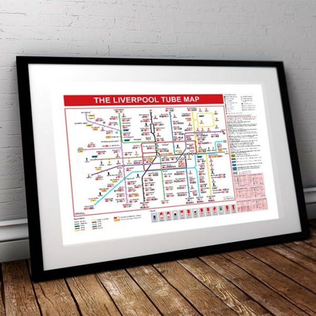 The Liverpool Football Tube Map - Etsy