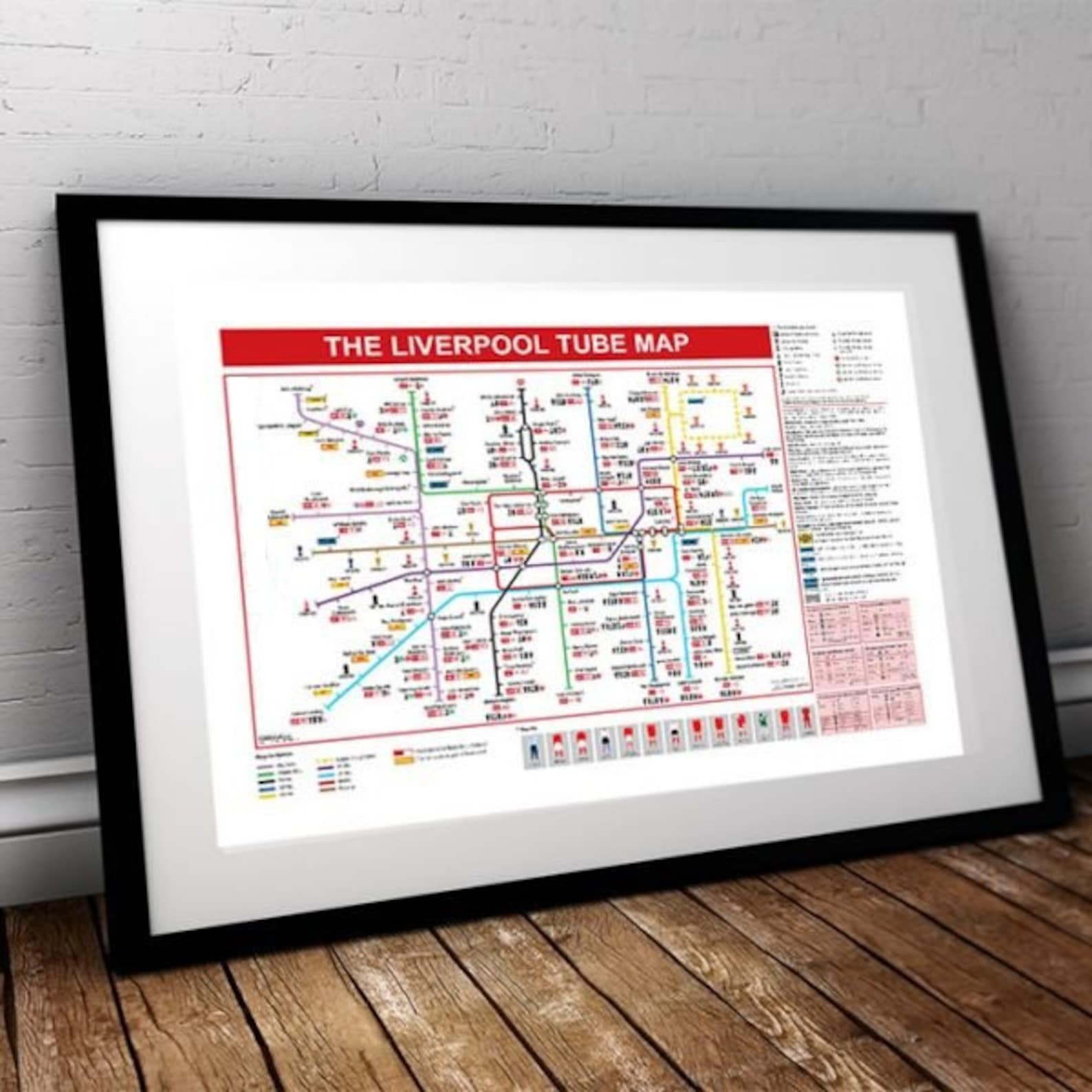 The Liverpool Football Tube Map - Etsy