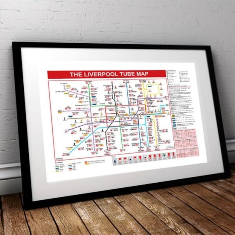 The Liverpool Football Tube Map - Etsy